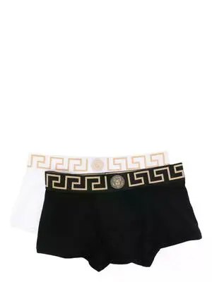 Versace Logo-detail Boxers - Black