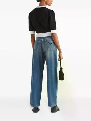 Prada High-rise Wide-leg Jeans