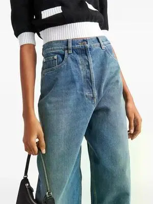 Prada High-rise Wide-leg Jeans