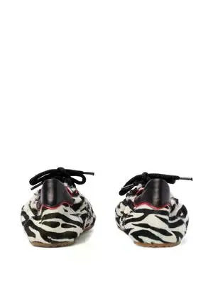 SCAROSSO Riley Zebra Print Calf Hair Sneakers