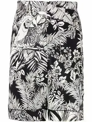 Palm Angels Parrot-print Track Shorts