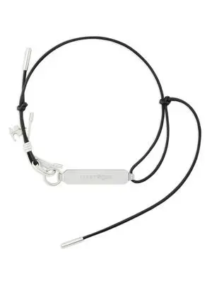 COURREGES Rope Choker With Logo Plaque - Silver
