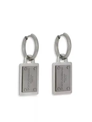Dolce & Gabbana Logo-tag Drop Earrings