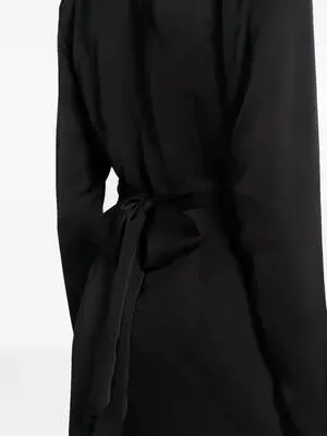 MAISON CLOSE Satin Wrap Midi Dress