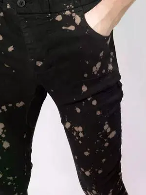 Boris Bidjan Saberi Bleached Effect Slim Cut Jeans