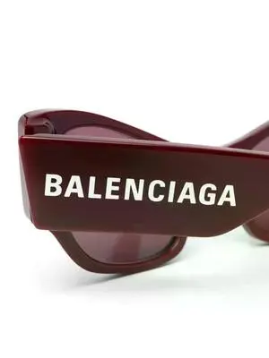 Balenciaga Enamelled Logo Cat Eye Frame Sunglasses