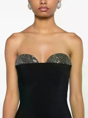 GENNY Strapless Sequin-detailed Midi Dress