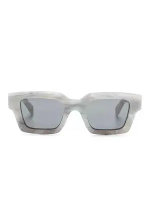 Off-White Rectangle Frame Sunglasses - Grey