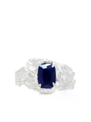 LOVENESS LEE Shimeji Ring With Sapphire - Silver