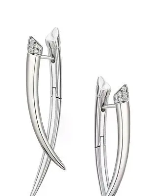 SHAUN LEANE Sabre Diamond Crossover Earrings