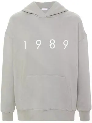 1989 STUDIO Logo Cotton Hoodie - Grey