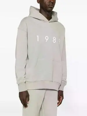 1989 STUDIO Logo Cotton Hoodie - Grey