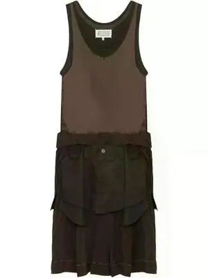 MAISON MARGIELA Poplin Midi Dress - Brown