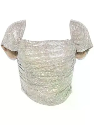 Giuseppe Di Morabito Crystal Embellished Off-shoulder Top - Neutrals