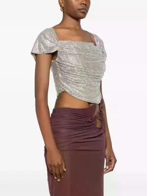 Giuseppe Di Morabito Crystal Embellished Off-shoulder Top