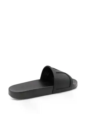 Valentino Garavani Coolside Embossed Vlogo Signature Slides - Black