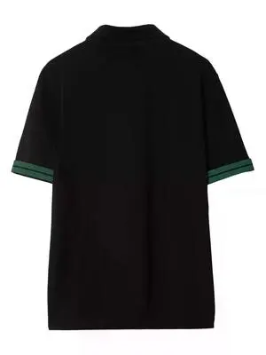 Burberry Striped-cuffs Polo Shirt