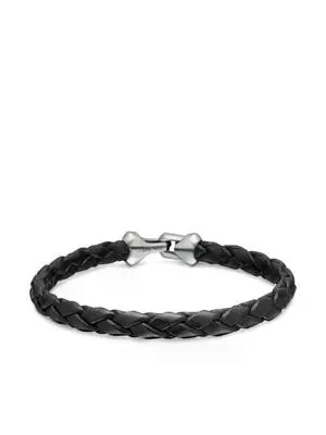 David Yurman Sterling Armory Leather Bracelet - Silver