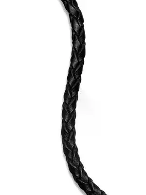 David Yurman Sterling And Leather Braided Bracelet