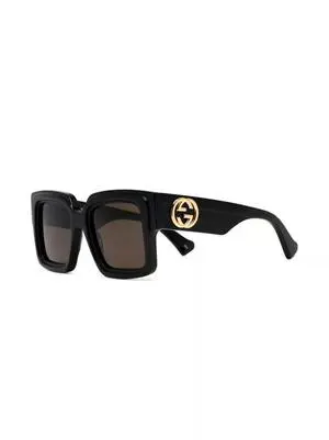 Gucci Logo-plaque Square-frame Sunglasses