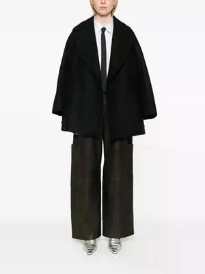 Khaite Chocolate Lambskin Trousers