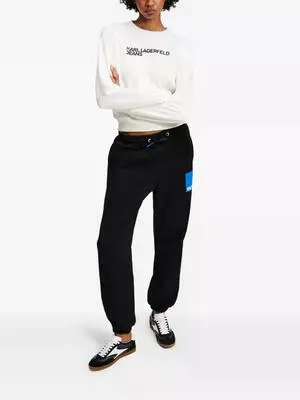 Karl Lagerfeld Organic Cotton Logo Print Track Pants