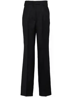 Prada Triangle Logo Kid Mohair Trousers