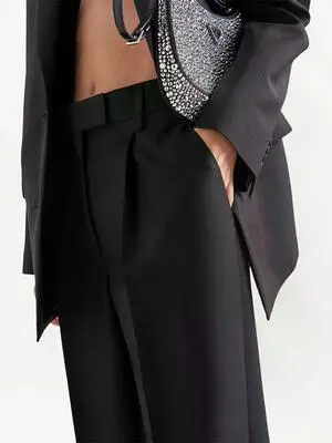 Prada Triangle Logo Kid Mohair Trousers