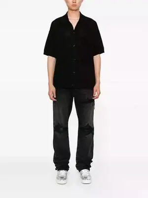 Amiri Crochet-knit Mesh Shirt