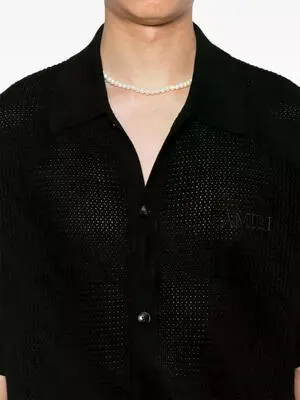 Amiri Crochet-knit Mesh Shirt