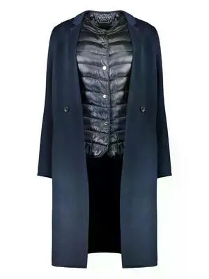 MOORER Double-breasted Coat With Removable Inner Vest