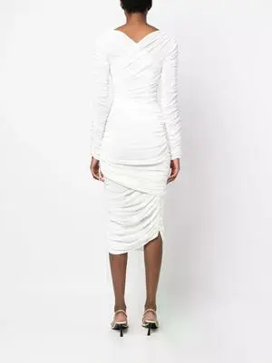 Khaite The Arabella Ruched Midi Dress