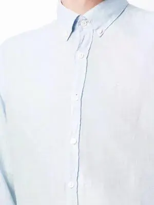HACKETT Logo-embroidered Ramie Shirt