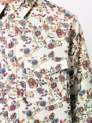 MARANT Floral-print Cotton Shirt Jacket