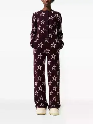 Perfect Moment Chalet Trousers Star Motif Knitwear - Red