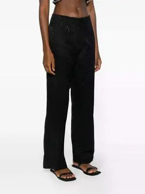 FORTE_FORTE Patterned-jacquard Straight-leg Jeans