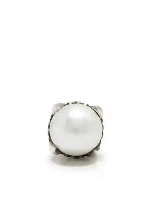 Emanuele Bicocchi Pearl Stud Earring - Silver