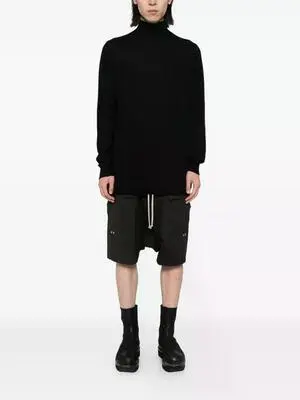 Rick Owens Mock Neck Jumper - Black