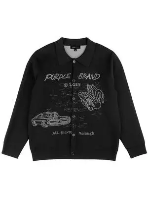 PURPLE BRAND Embellished Cardigan