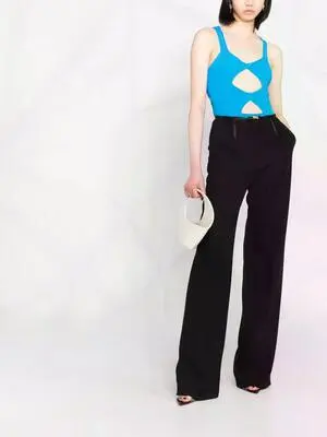 Stella McCartney Ribbed Knit Cut-out Bodysuit