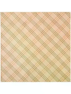Burberry Check Silk Scarf Neutrals