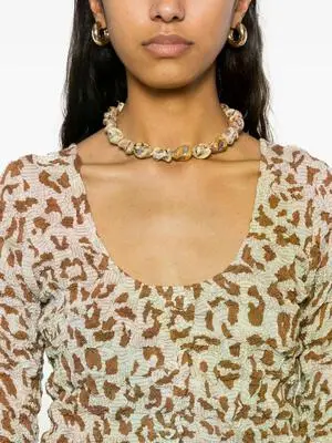 Nanushka Graphic-print Cropped Top - Neutrals