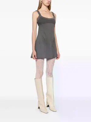 ELENA VELEZ Waffle-knit Corset Mini Dress