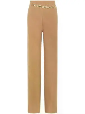 Rabanne Belted Knit Wide Leg Trousers
