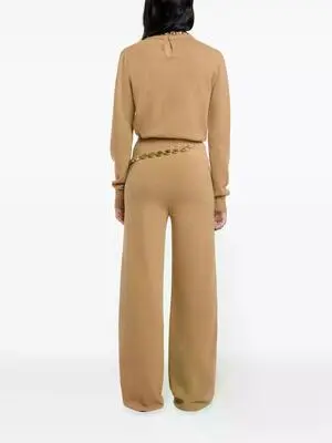 Rabanne Belted Knit Wide Leg Trousers