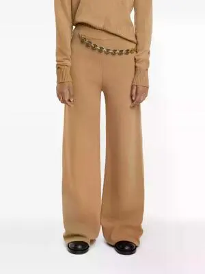 Rabanne Belted Knit Wide Leg Trousers