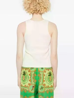 TWINSET Oval T Fine-ribbed Tank Top