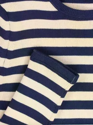 Valentino Garavani Striped Crewneck Sweater With Embroidered Detail