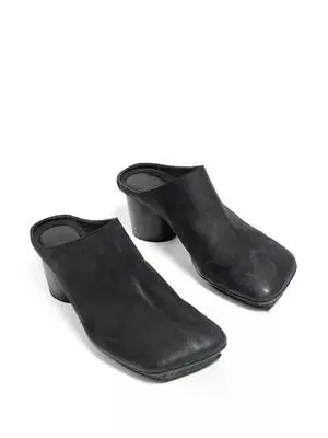 UMA WANG Block Heel Leather Mules