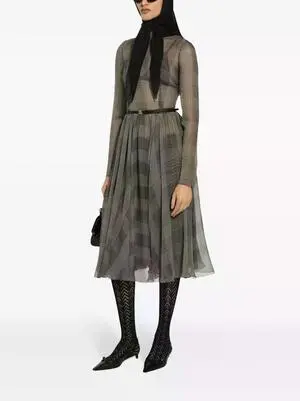 Dolce & Gabbana Prince Of Wales Check Midi Dress